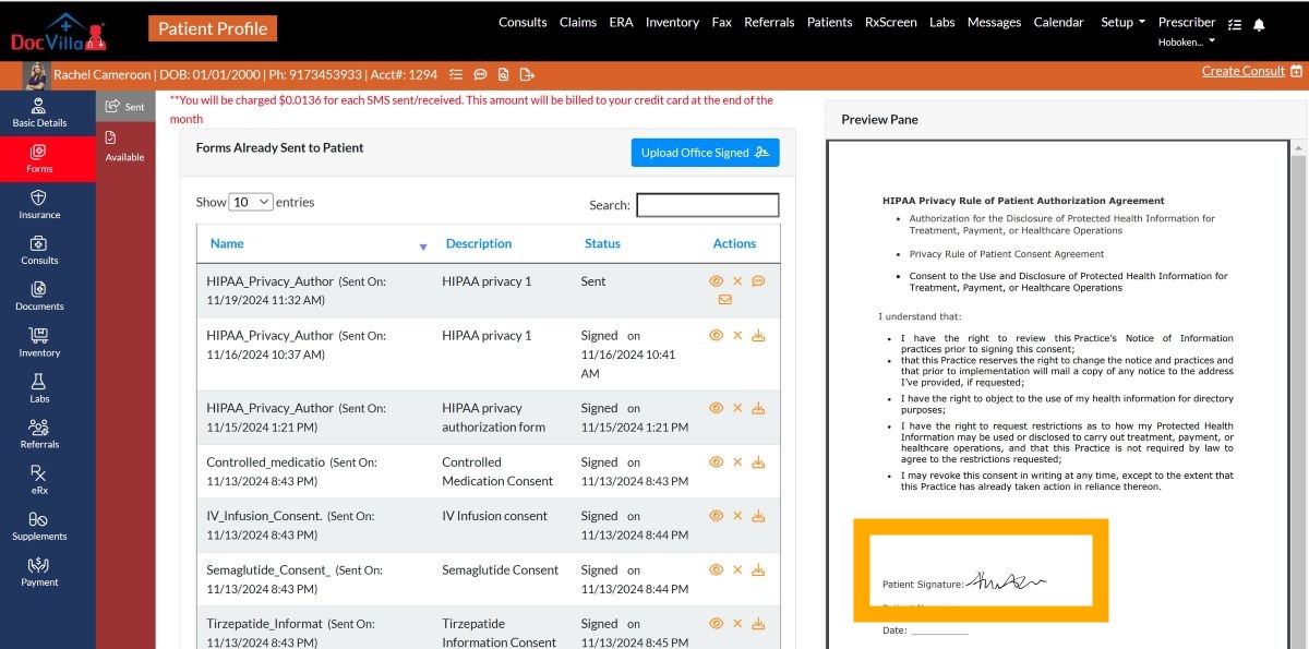 Patient Consent Forms - DocVilla